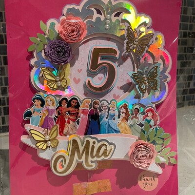 Princess Cake Topper / Princess Topper / Princess Shaker Topper ...