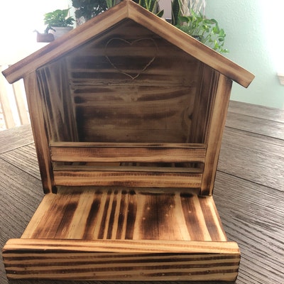 Large Handmade Dove House With Feeding Platform and Torched Finish ...