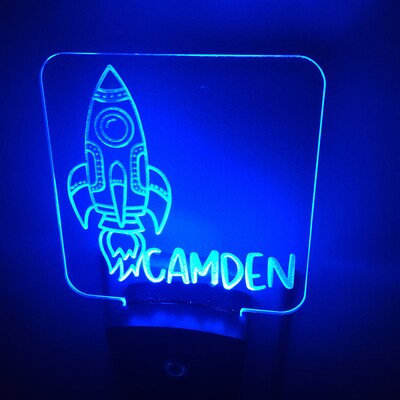 LED Night Light 52 Design Options Acrylic Display Personalized 7 Light ...
