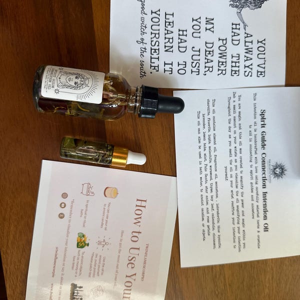 Spirit Guide Connection Botanical & Crystal Infused Oil- Intention Oil ...