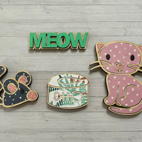 Instant Digital Download - Cute Cat Magnet Collection SVG File, Laser ...