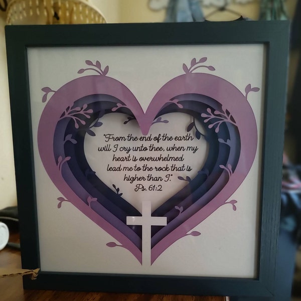 3D Child of God Heart Shadow Box, Christian Shadow Box, Religious Svg ...