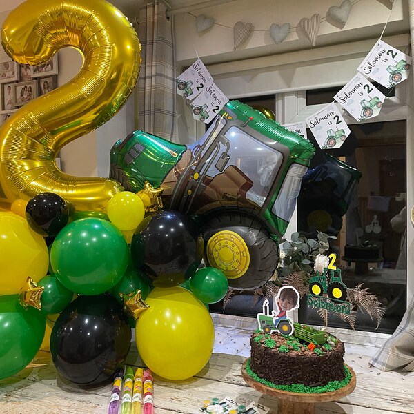 DIY Large Tractor Balloon Sculpture, Any Number, Tractor Balloon Stack, Tractor Sculpture ...