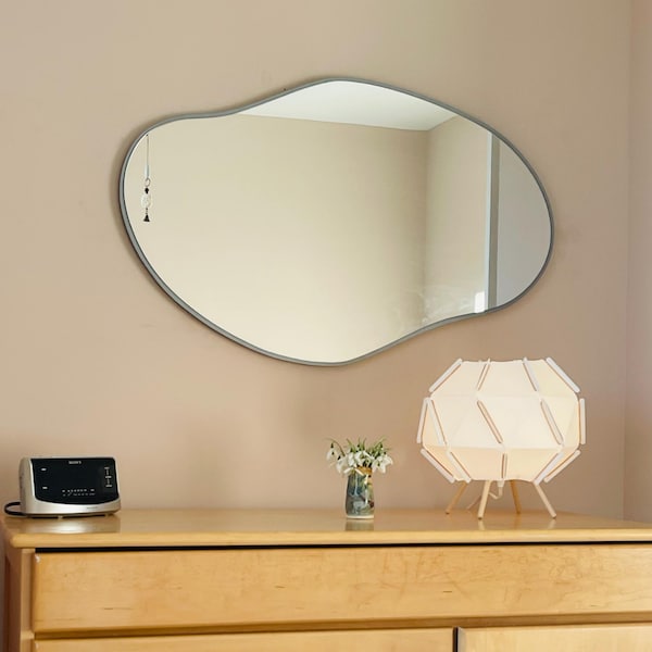 Modern Raindrop Wall Mirror, Unique Bathroom Mirror, Irregular Mirror ...