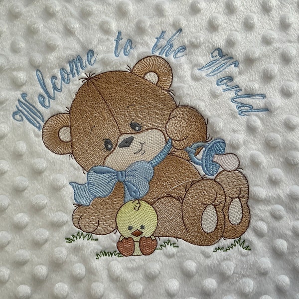 Cute BEAR Embroidery Design, Baby Boy Bear Machine Embroidery Design ...