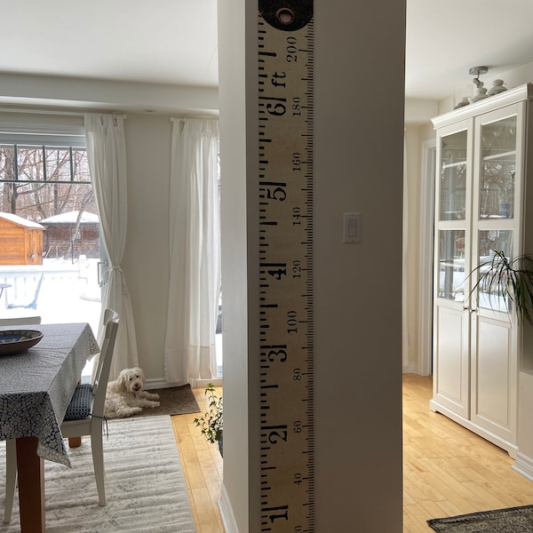 Height Chart ~ Vintage Inspired Tape Measure ~ Hanging ~ Ruler Growth ...