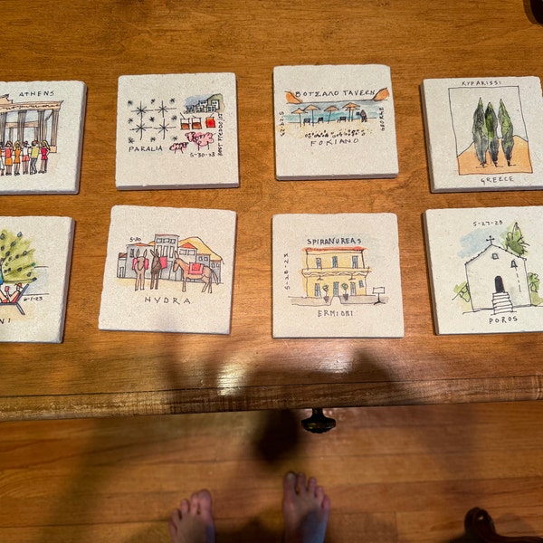 Custom Stone Coasters Set, Personalized Coaster With Text, Personalized ...