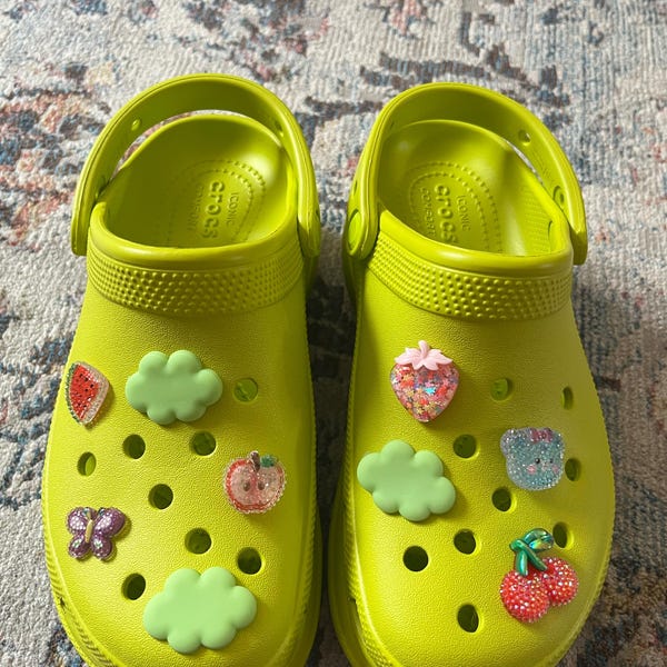 Super Cute BABY MONKEY Riding A BANANA Charm to Fit Crocs/clogs -3D ...
