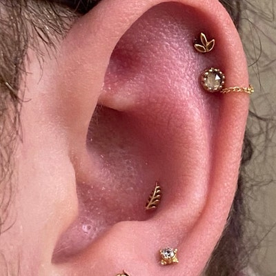 14K Gold Black Nose Ring Set 20g/2mm Nose Stud/cz Gemstone Nose Stud ...