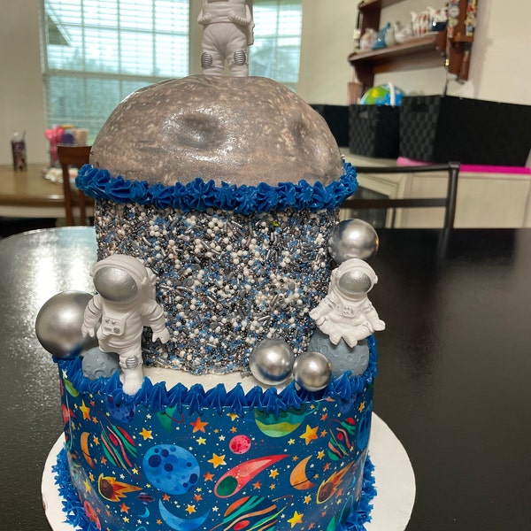 Solar System Planets Edible Cake Wrap or Rocket Cake Topper - Etsy