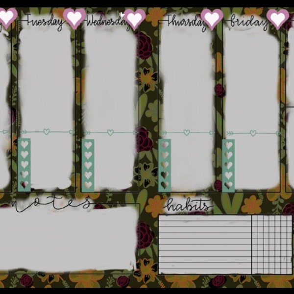 Digital Planner Stickers Notes Days Assorted Digibujo Cropped Pngs and ...