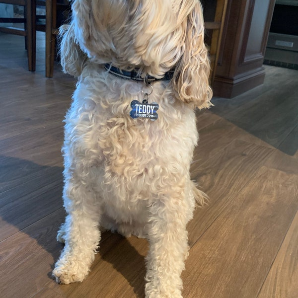 2 Sided TBL - Thin Blue Line Police Dog Tag - Back the Blue - Custom ...