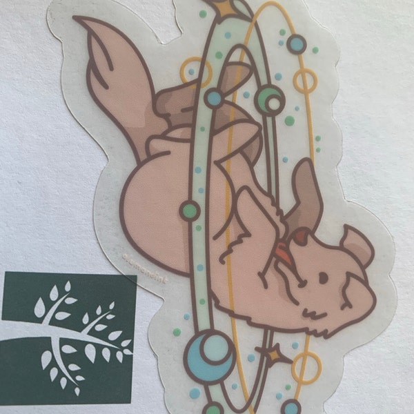 Cosmic Dog Clear Vinyl Sticker - Etsy