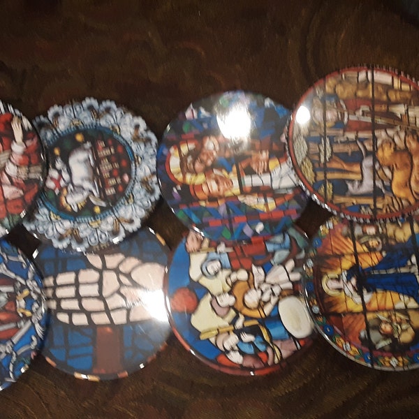 Stained Glass Church Windows Coaster Set, Tableware, Barware, Cork ...