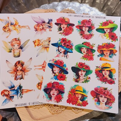 12 Red & Pink Sticky Note Planner Stickers, Notepad Planner Sticker ...