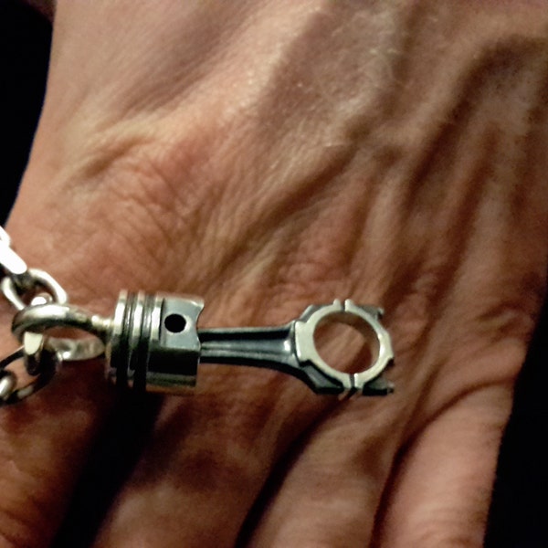 Piston Rod 925 Sterling Silver Pendant-auto Fans Necklace-mechanical ...