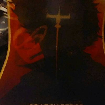 Large Red Silhouette Spike Poster - Etsy