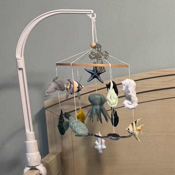 Ocean Baby Mobile for Crib, Under the Sea Life Mobile, Sea Creatures ...