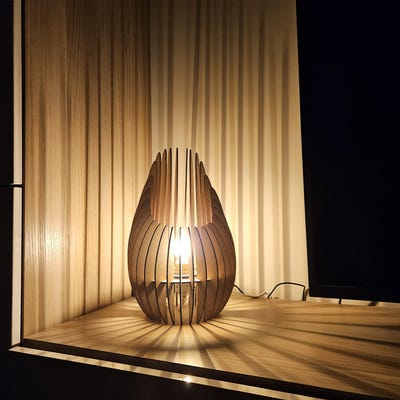 Parametric Wooden Table Lamp - Etsy