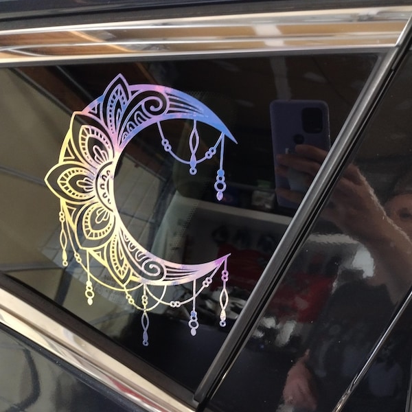 Triple Moon Decal, Crescent Moon, Full Moon, Car Decal, Witch Decal ...