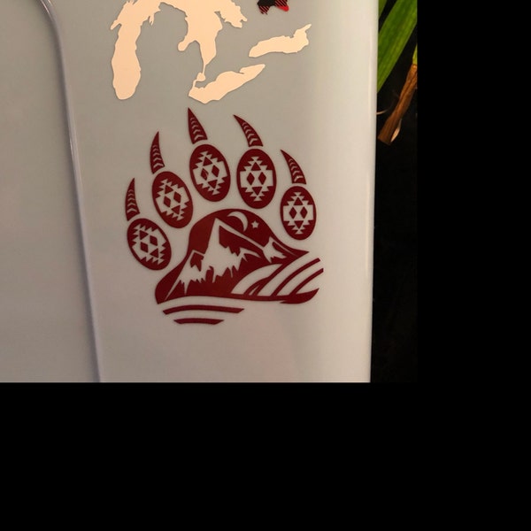 Bear Paw Vinyl Decal - Vinyl Sticker, Car Window Decal, Yeti Cup Decal ...