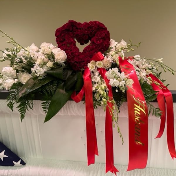 Funeral, Memorial Ribbon, Custom Printed W/your Message, Floral ...