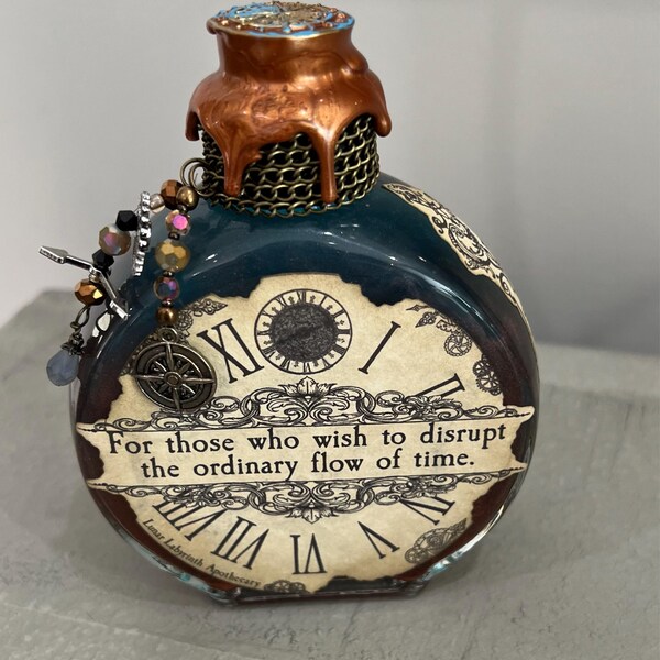 Color Changing Time Travel Potion Bottle: Steampunk Fantasy Decor - Etsy