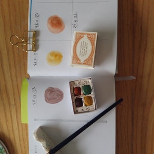Palette and Matchbox Paint Set, Plastic-free, Handmade Art Supplies ...