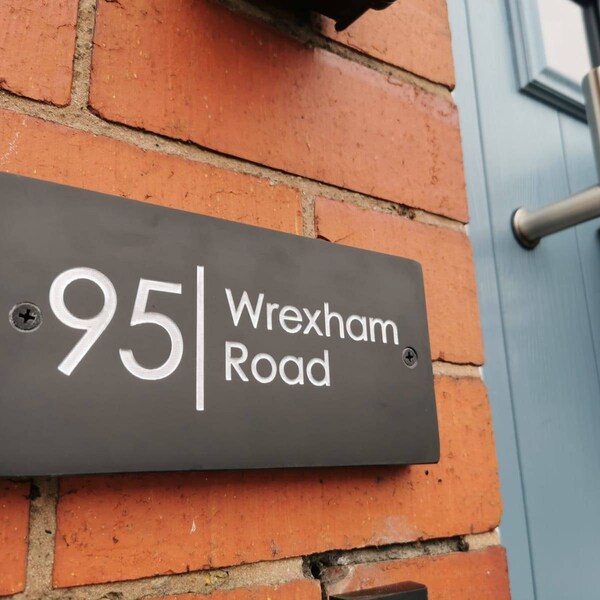 Quality Slate House Signs Name and Numbers Sign 20mm Thick and Size ...