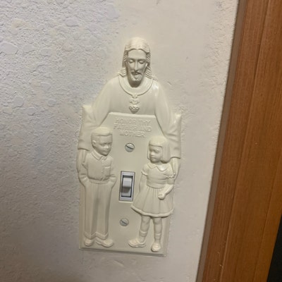Reproduction Vintage Turn on Jesus Light Switch Plate Cover Hartland ...