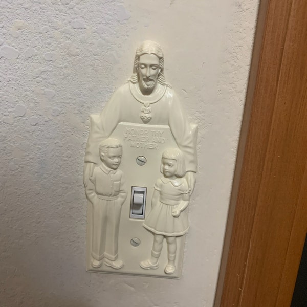 Reproduction Vintage Turn on Jesus Light Switch Plate Cover Hartland ...