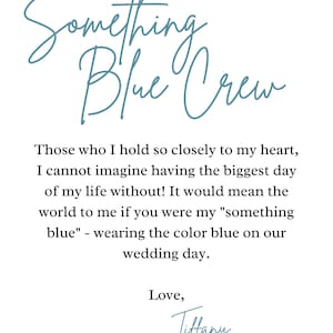 Something Blue Crew Card Digital Download Template - Etsy