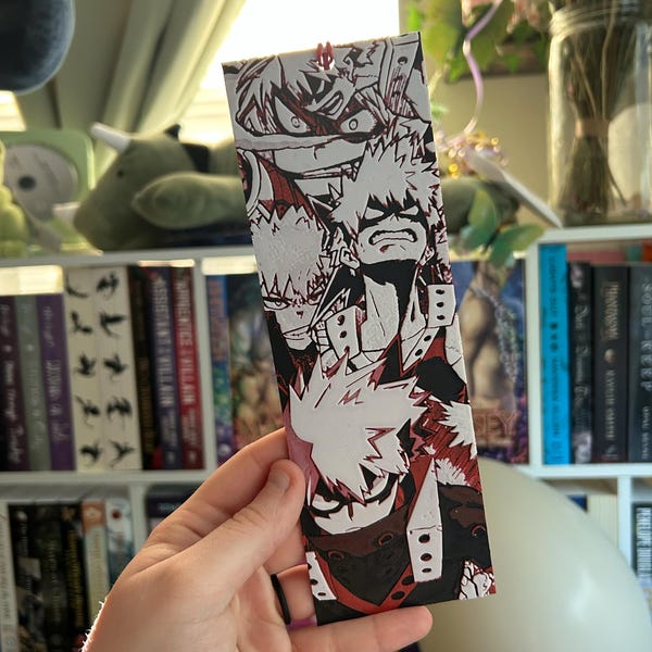 Bakugo Bookmark | My Hero Academia Bookmark | 3D Printed Manga Bookmark ...