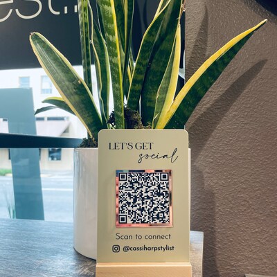 Mini QR Display Sign - Etsy