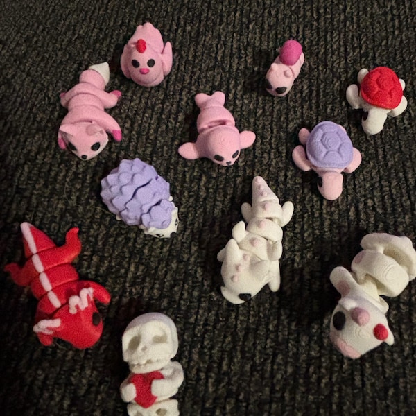 3D Printed Marine Animal Toy Bundle, Colorful Fidget and Sensory Aids ...