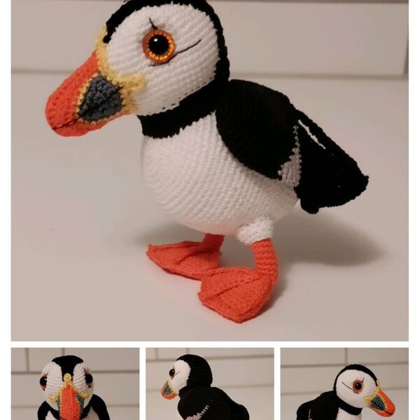 CROCHET PATTERN Peppe the Puffin Crochet Amigurumi Stuffed Animal Plush ...