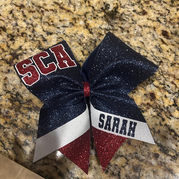 Black and Gold Cheer Bow, Custom Team Squad Bows, Great Sideline School ...