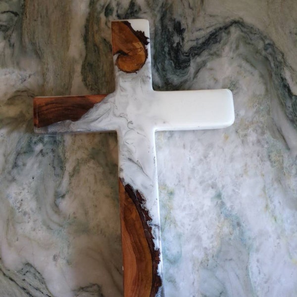 Customizable 12x8 Live Edge Epoxy Resin Cross - Etsy