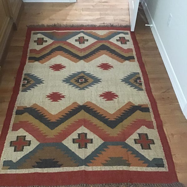 Turkish Kilim Rug, Bohemian Aztec Kilim, Christmas Home Decor Rug ...