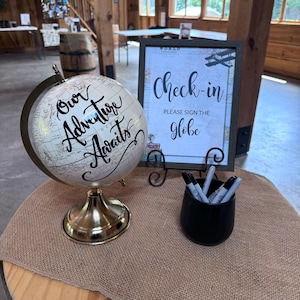 Welcome Sign Graduation Travel Theme Printable Sign Around the World ...