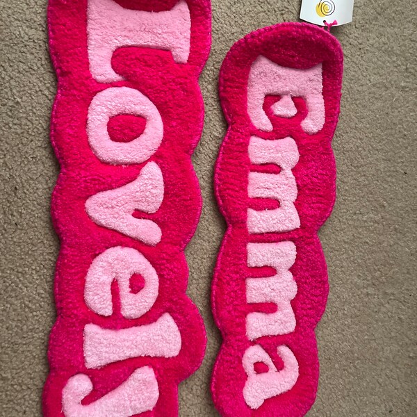 Custom Name Handmade Tufted Rug, Personalized Birthday Gift - Etsy