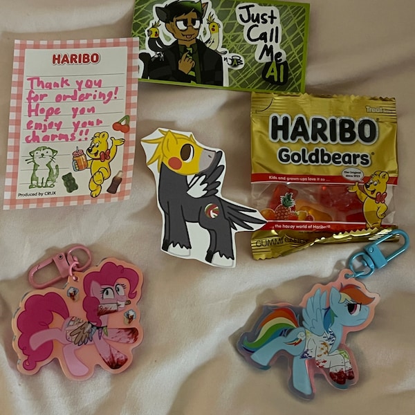 My Little Pony - Cupcakes Creepypasta Rainbow Keychain - Etsy