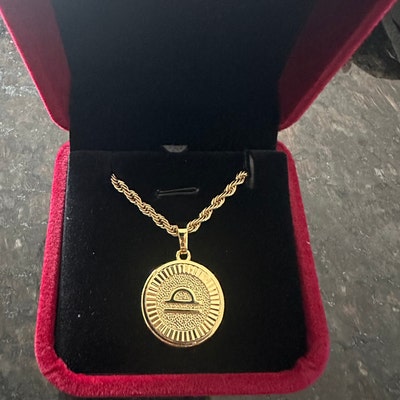 Gold Bubble Initial Necklace - Etsy