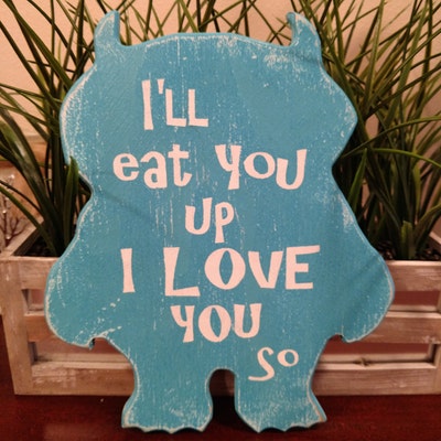 Nursery Wall Art Wood Nursery Sign Where the Wild Things Are Distressed ...