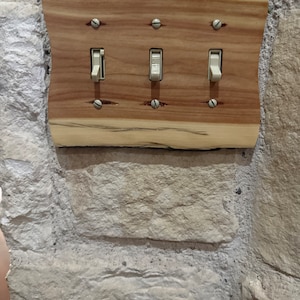 Stock Plate: Rustic Handmade Wood Switch Plate 2 Rocker/ Double Rocker ...