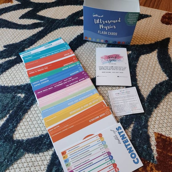 Ultrasound Physics SPI Study Flash Cards | Sonography Student Study Materials | Ultrasound ...
