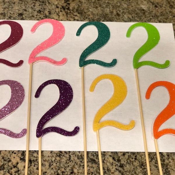 Centerpiece NUMBER Sticks | Age | Birthday | Sweet Sixteen | Wedding ...