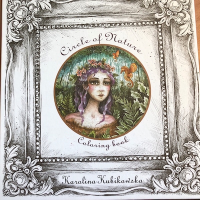 DRYAD A4 Digital Coloring Page by Karolina Kubikowska - Etsy