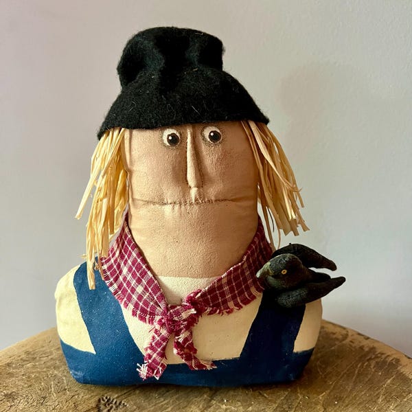 Folk Art Halloween Cloth Witch Doll, Ornie, Bowl Filler - Etsy