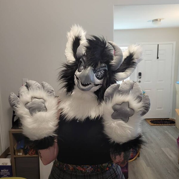 Fursuit Furry and Cosplay Fluffy Puffy Paws (brown Canine, Wolf, Fox ...